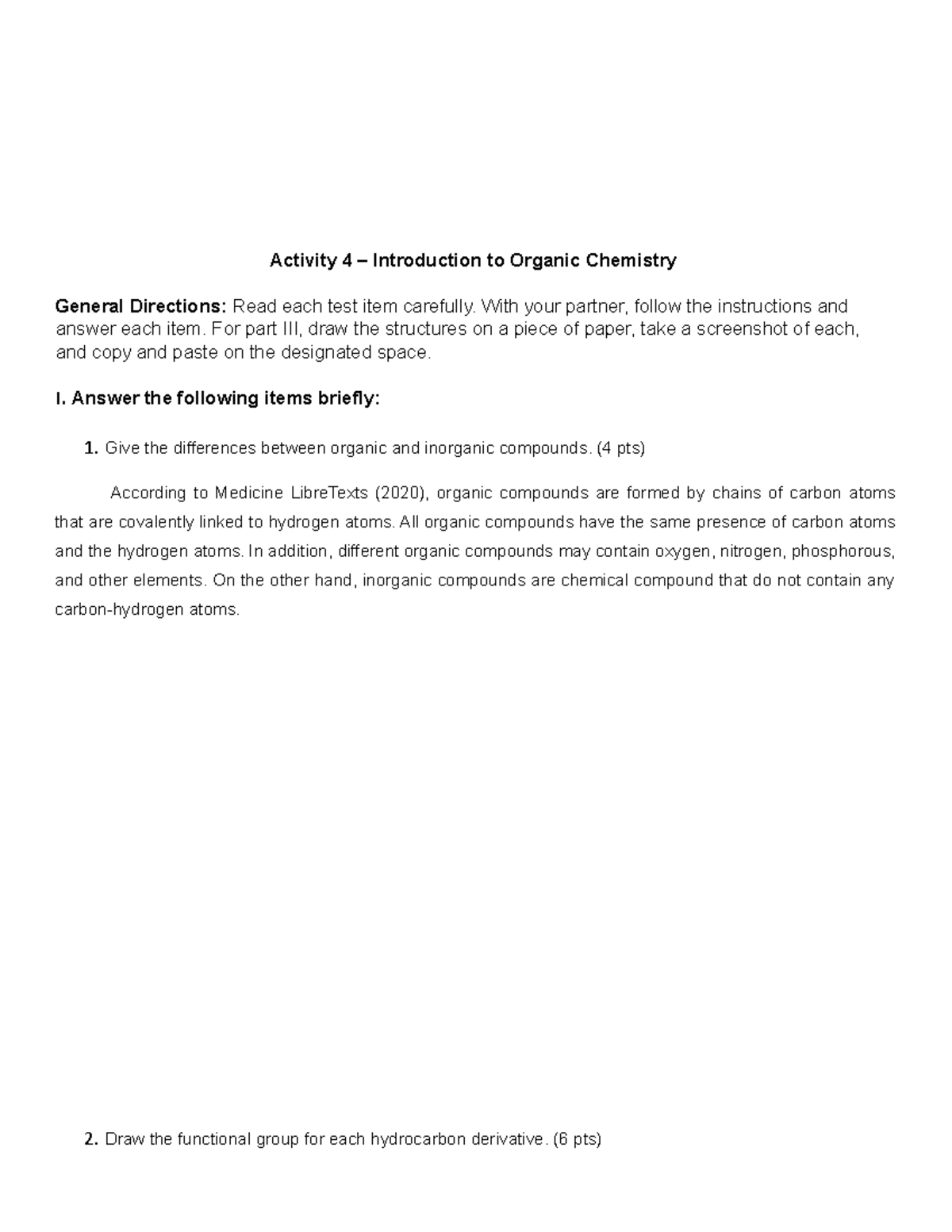 Introduction to Organic Chemistry - General Chemistry - BatStateU - Studocu