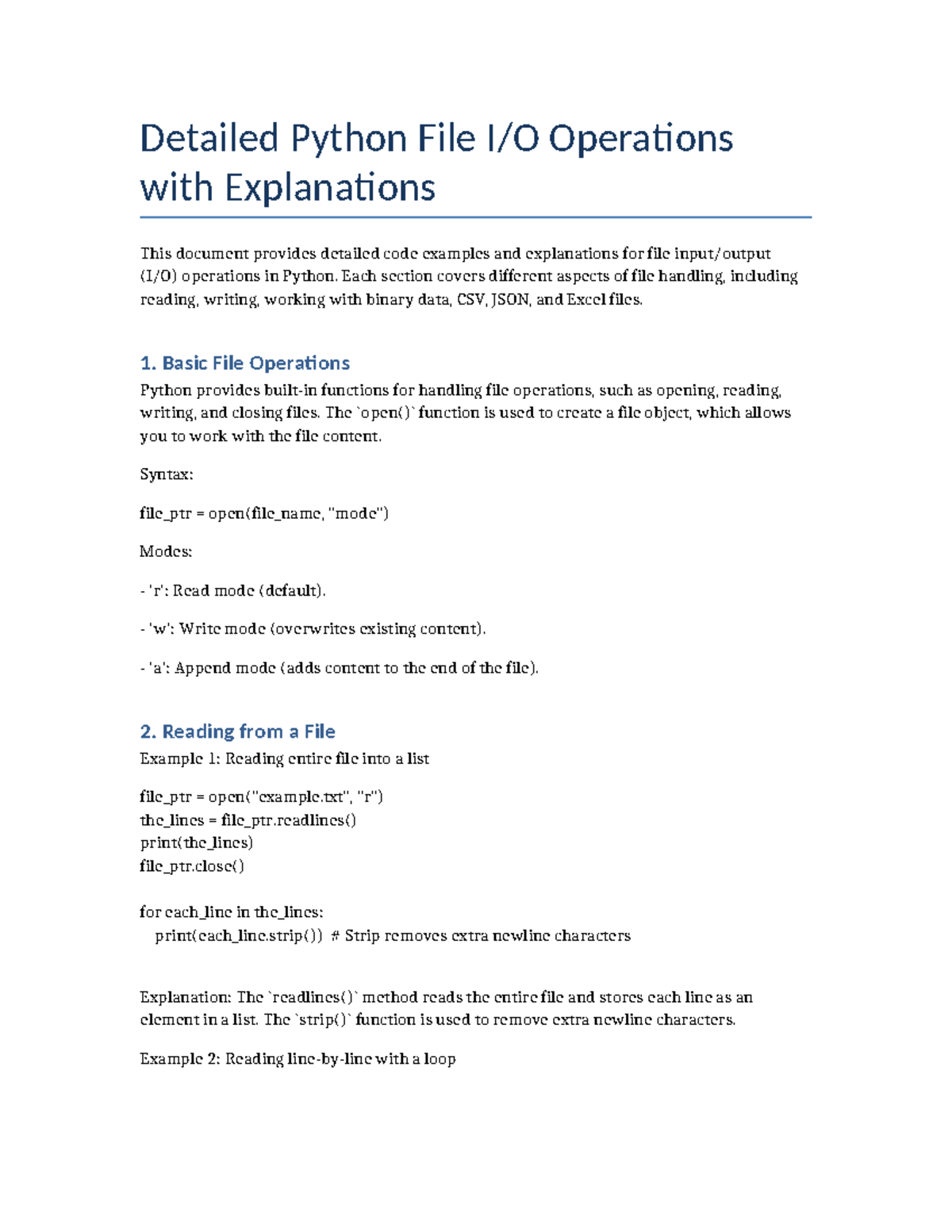 Detailed Python File Io With Explanations Detailed Python File Io