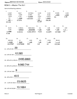 Finished MA114 Financial Recordkeeping Review ROW - MA Admin Module 4 ...