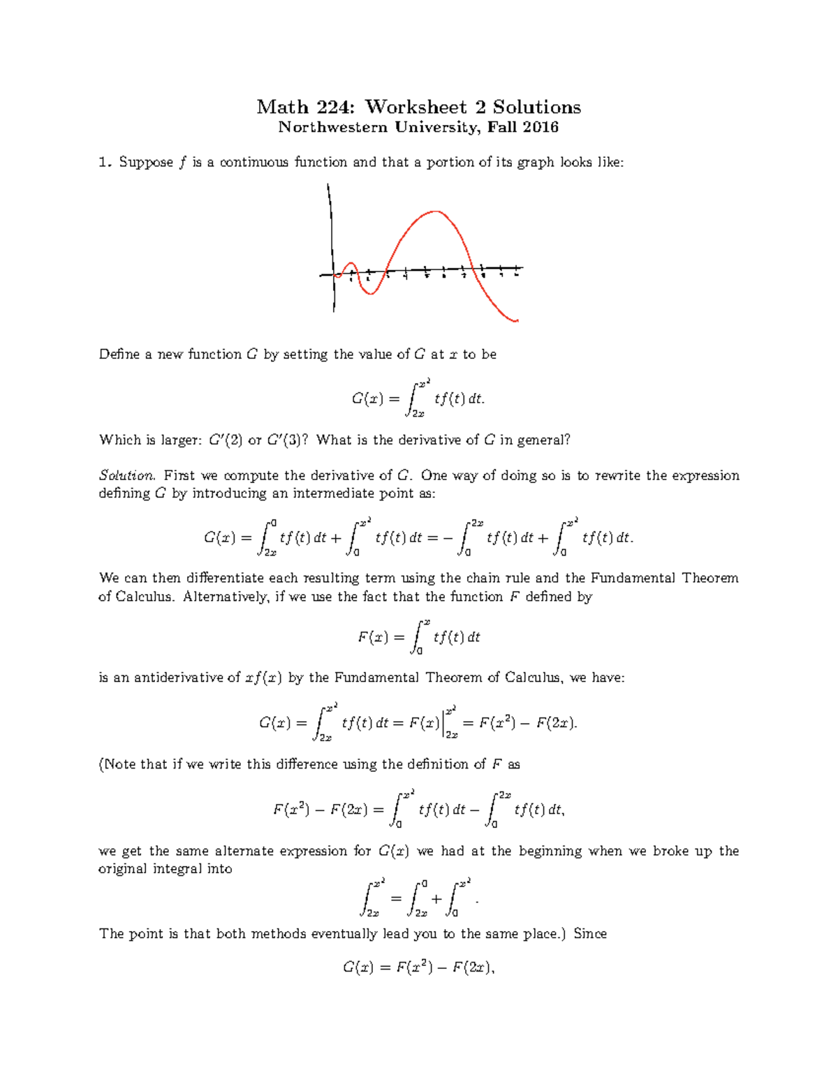 Math 224 Worksheet 2 Solutions - Math 224: Worksheet 2 Solutions ...