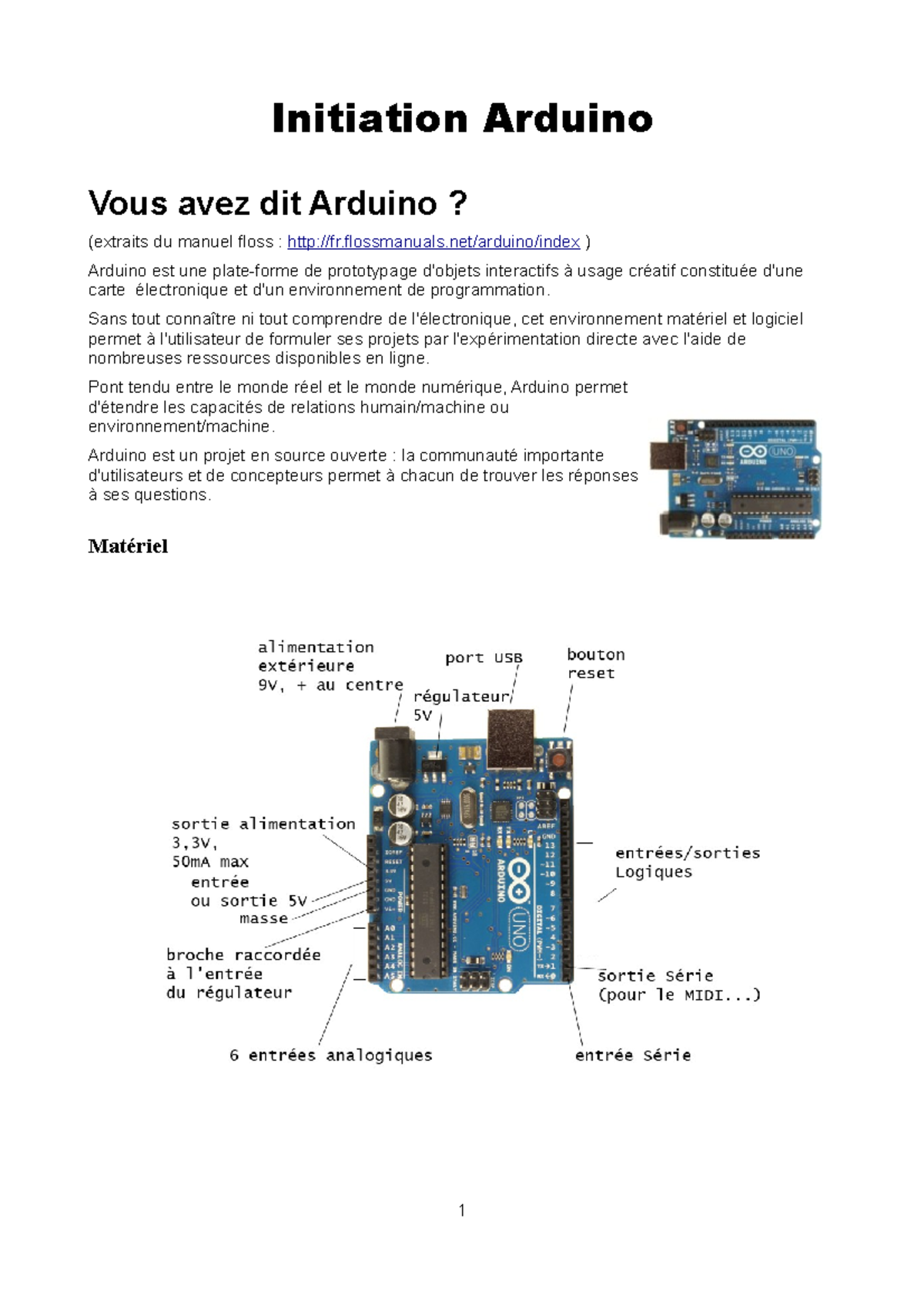 Cours Arduino Initiation Arduino Vous Avez Dit Arduino Extraits Du