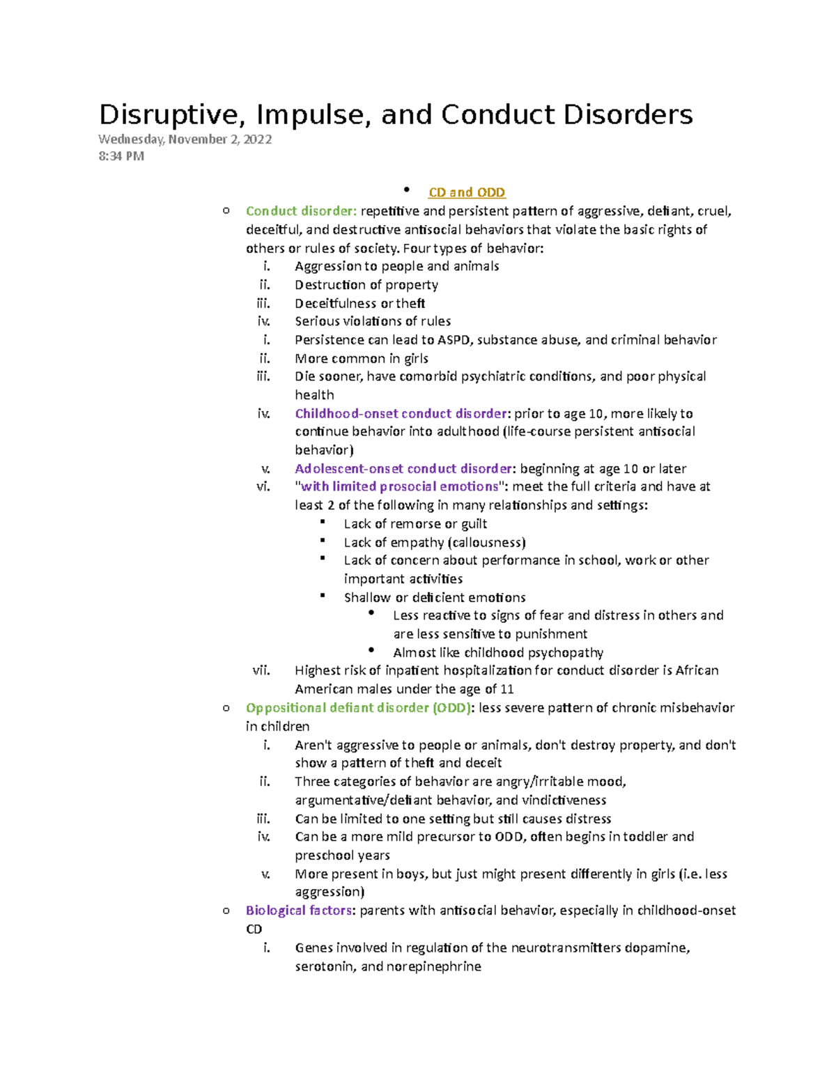 Disruptive, Impulse, and Conduct Disorders - Disruptive, Impulse, and ...
