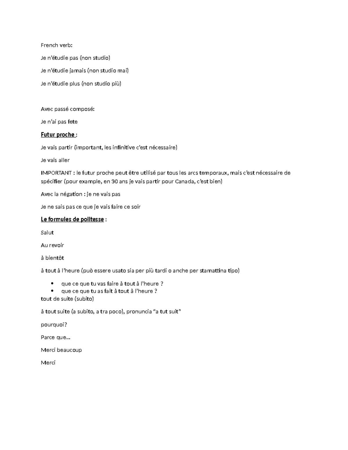French verb - Verb e formule de politesse - French verb: Je n’étudie ...