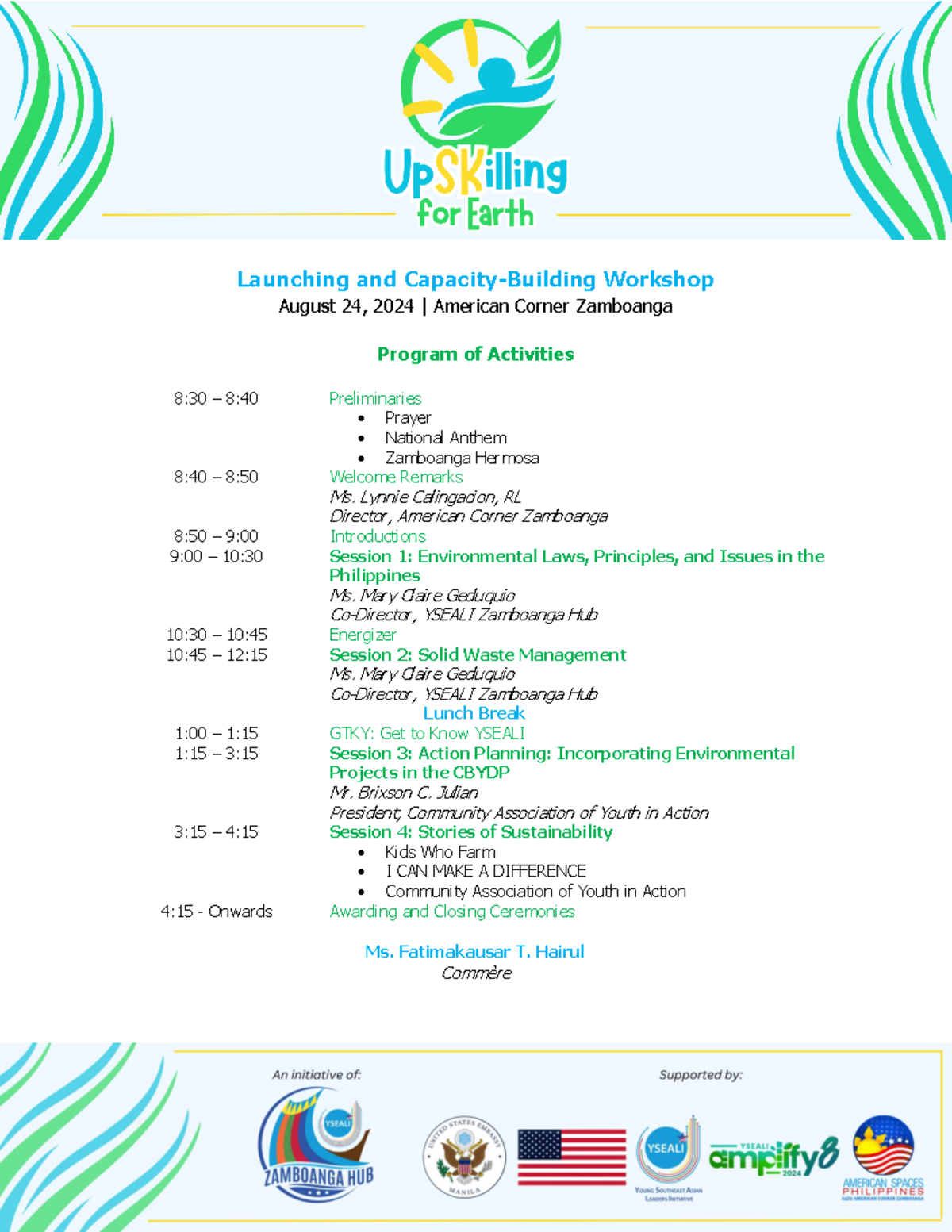 Up SKilling for Earth Program of Activities - Launching and Capacity ...