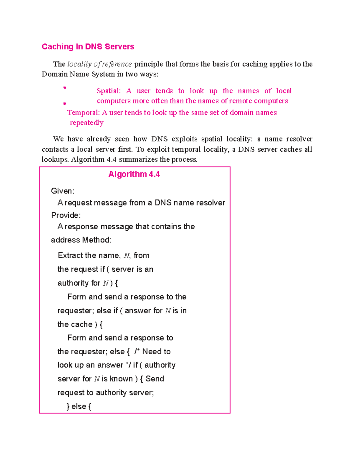 Caching In Dns Servers To Exploit Temporal Locality A Dns Server