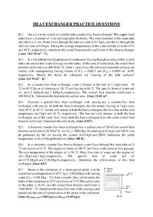 Mcq on thermodynamics - heat transfer - Studocu