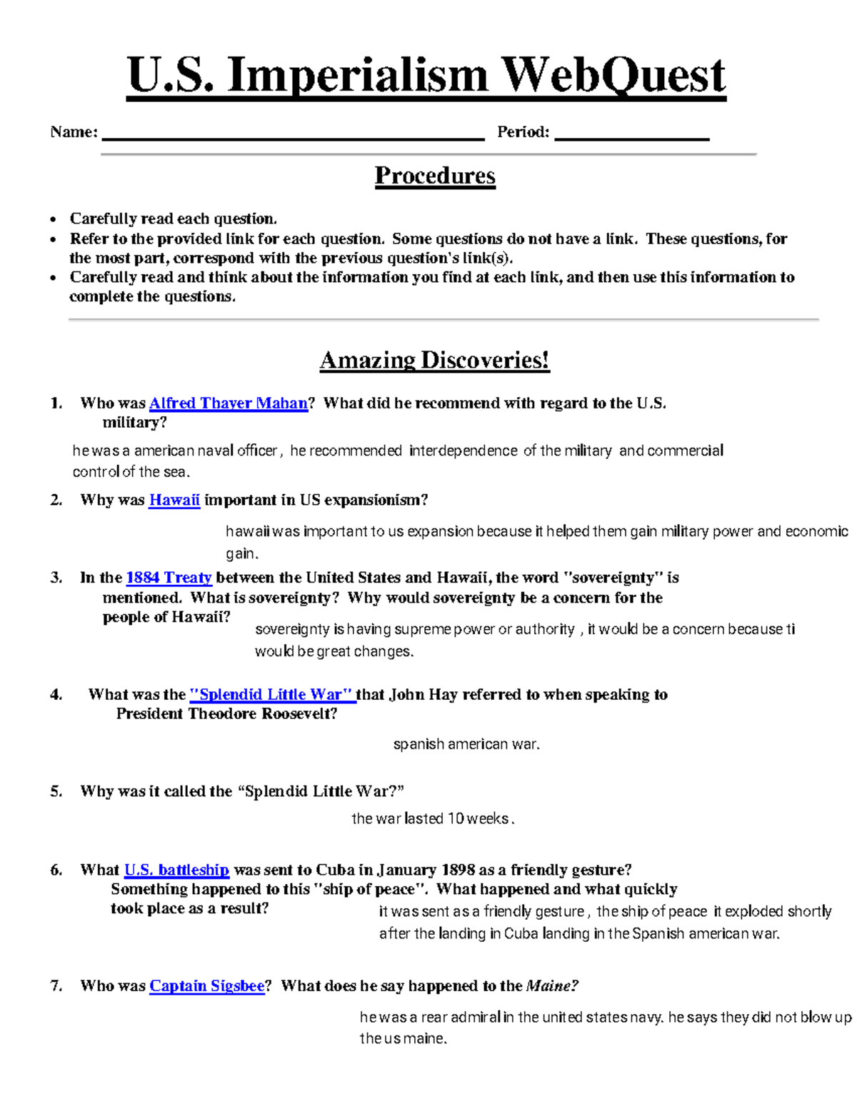 Kami Export - american imperialism webquest - U. Imperialism WebQuest ...