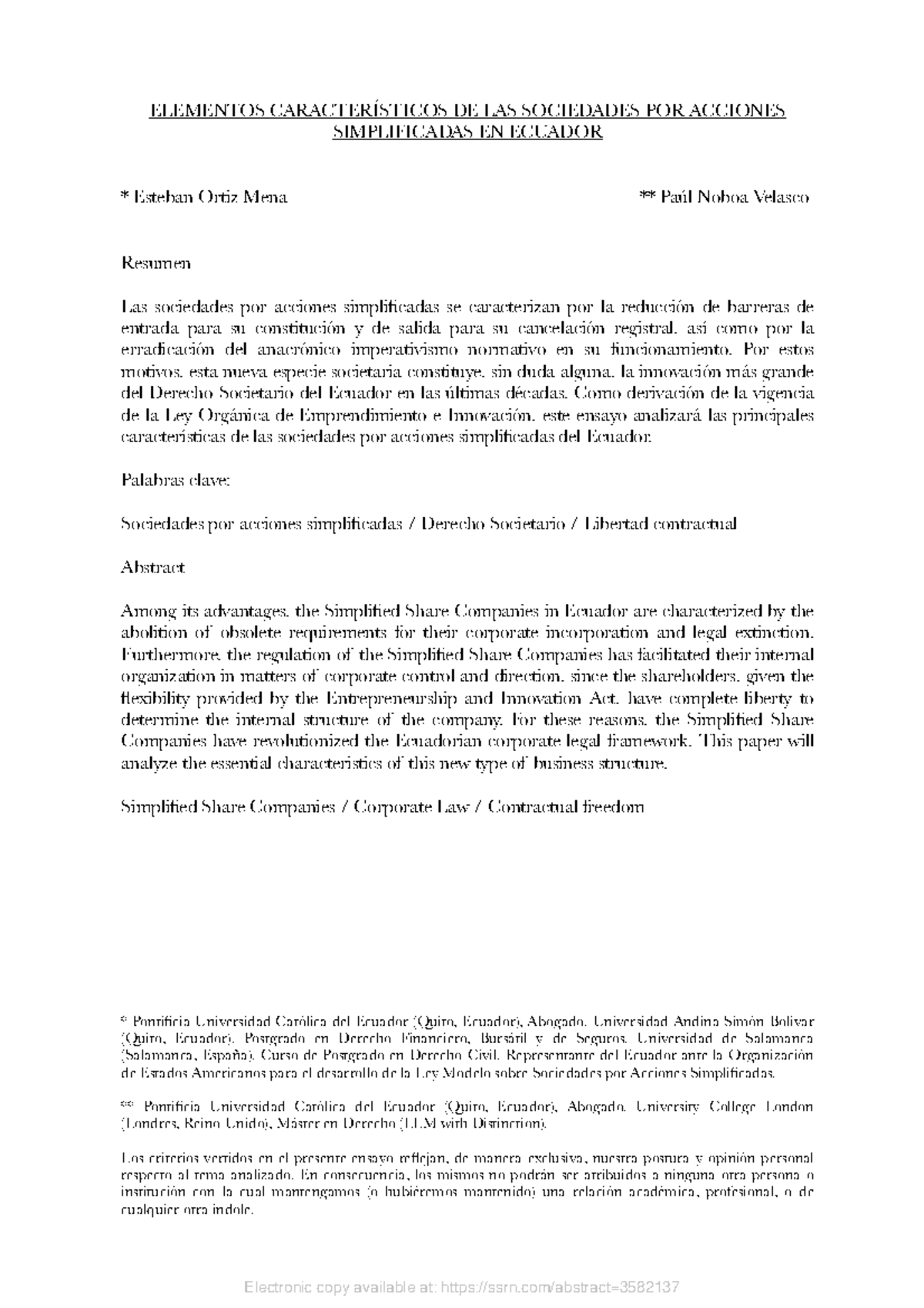 SAS EN Ecuador Paul Noboa - ELEMENTOS CARACTERÍSTICOS DE LAS SOCIEDADES ...