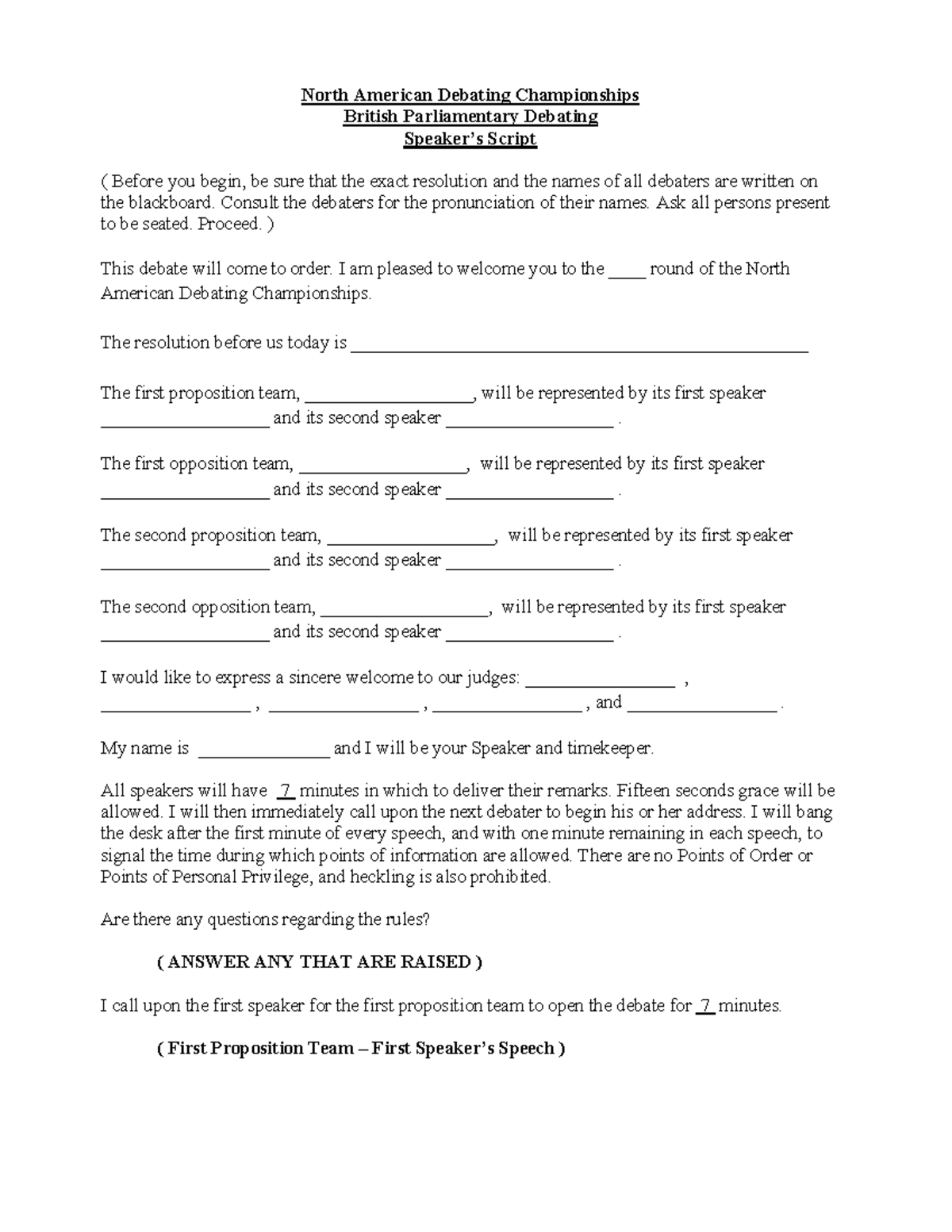 BP Script - BP Debate - North American Debating Championships British ...