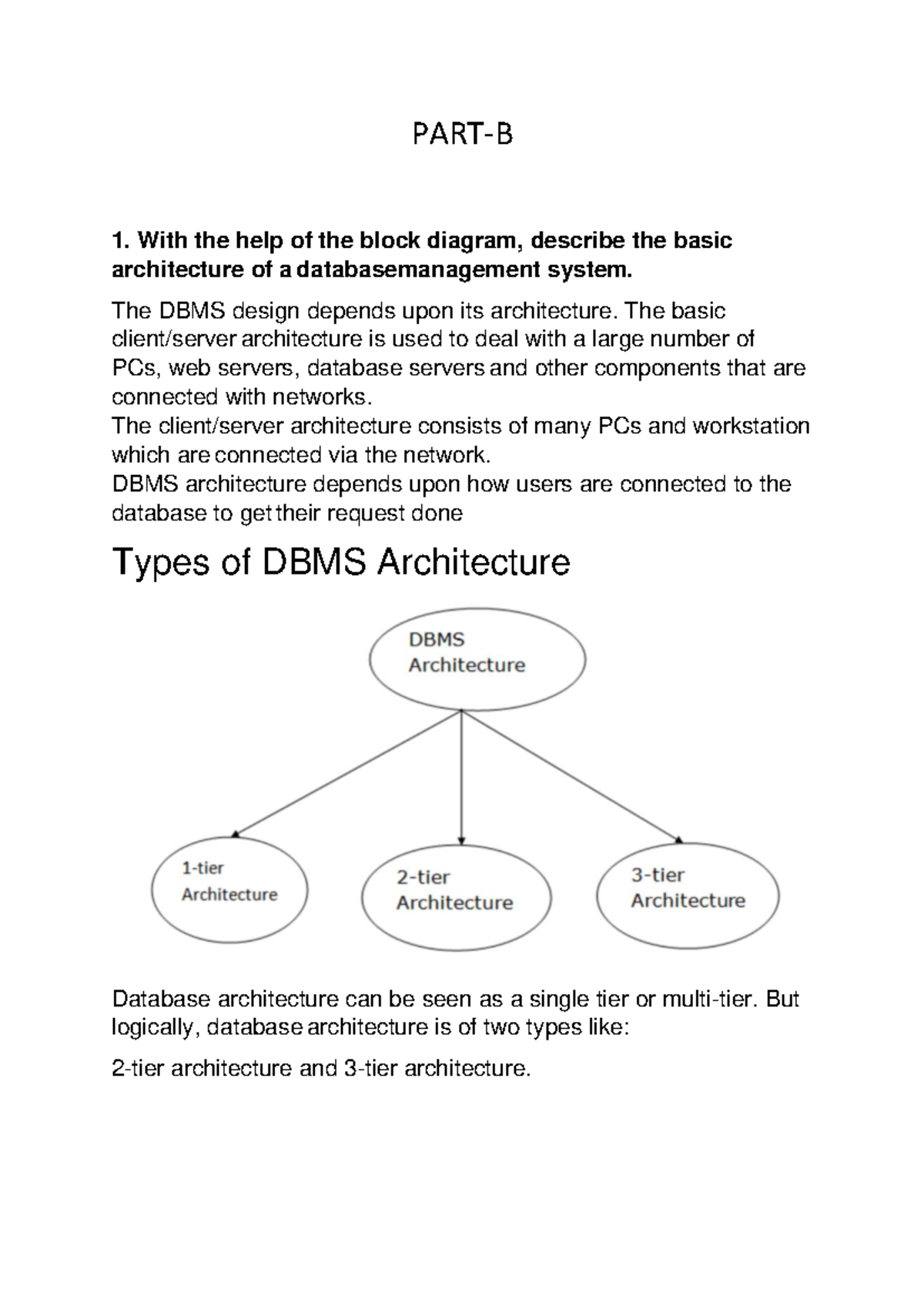 Dbms Unit 1 Part B This Is Lecture Notes Part B 1 With The Help Of