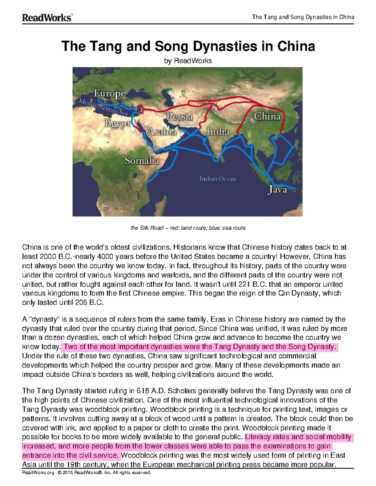 Katherine Rodriguez - The Tang and Song Dynasties - The Tang and Song ...