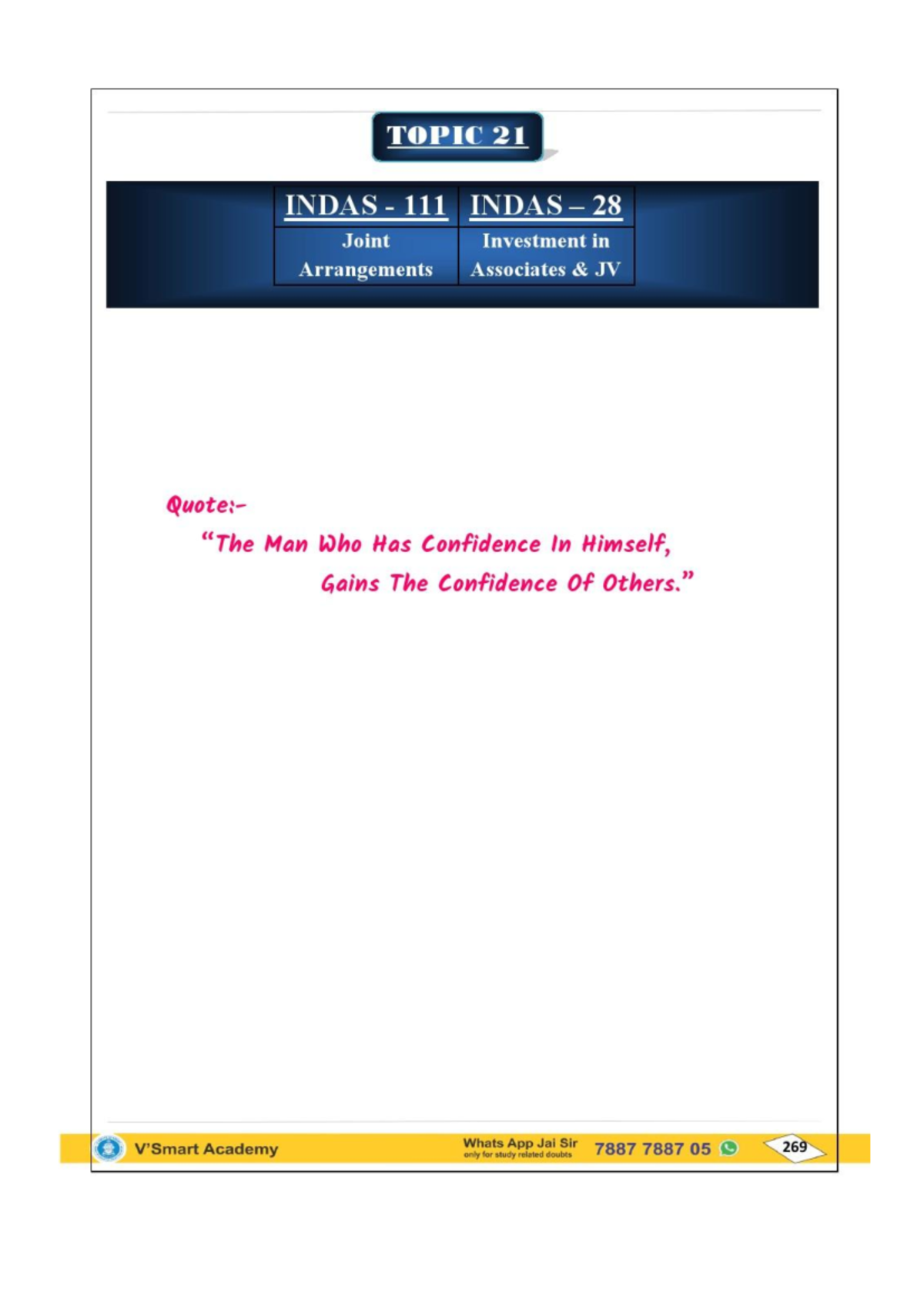 21. Indas 111, 28 As 23, 27 - Financial Reporting - ICAI - Studocu