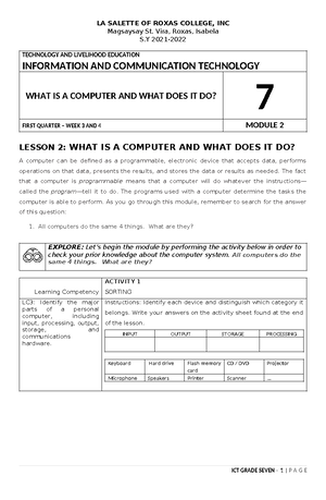 Computer Quotation - INFORMATION AND COMMUNICATION TECHNOLOGY - COMPUTER SYSTEM SPECIFICATION TO ...