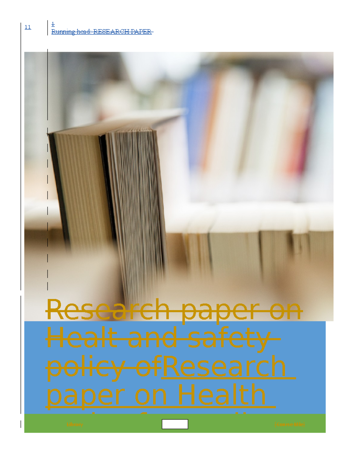 Final document for osc - class assignment - 1 Running head: RESEARCH ...