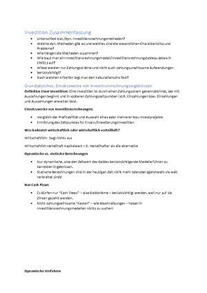 Investition - Fragenkatalog - INVESTITION I. Paket 1: Definition : Eine ...