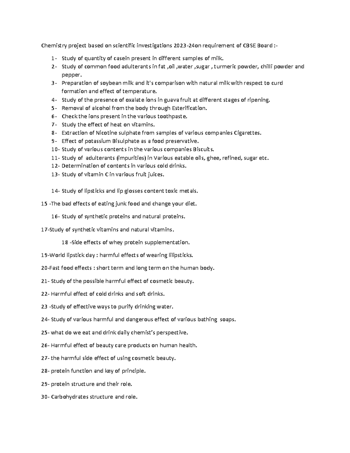 Chemistry Projects - Very good - Chemistry project based on scientific ...