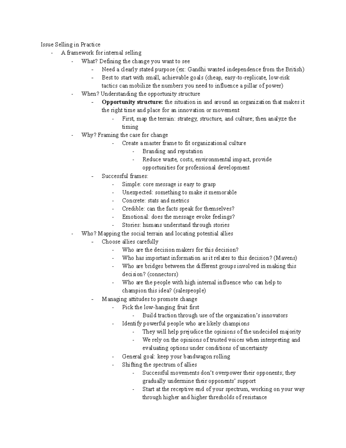 Org notes 11.9.21 & 11 - MGMT102101 - Studocu