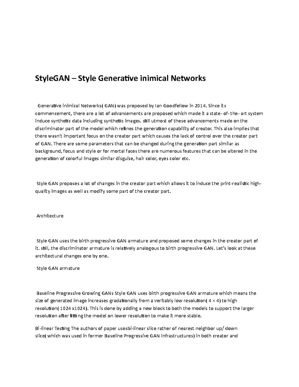 Style GAN – Style Generative inimical Networks - StyleGAN – Style ...