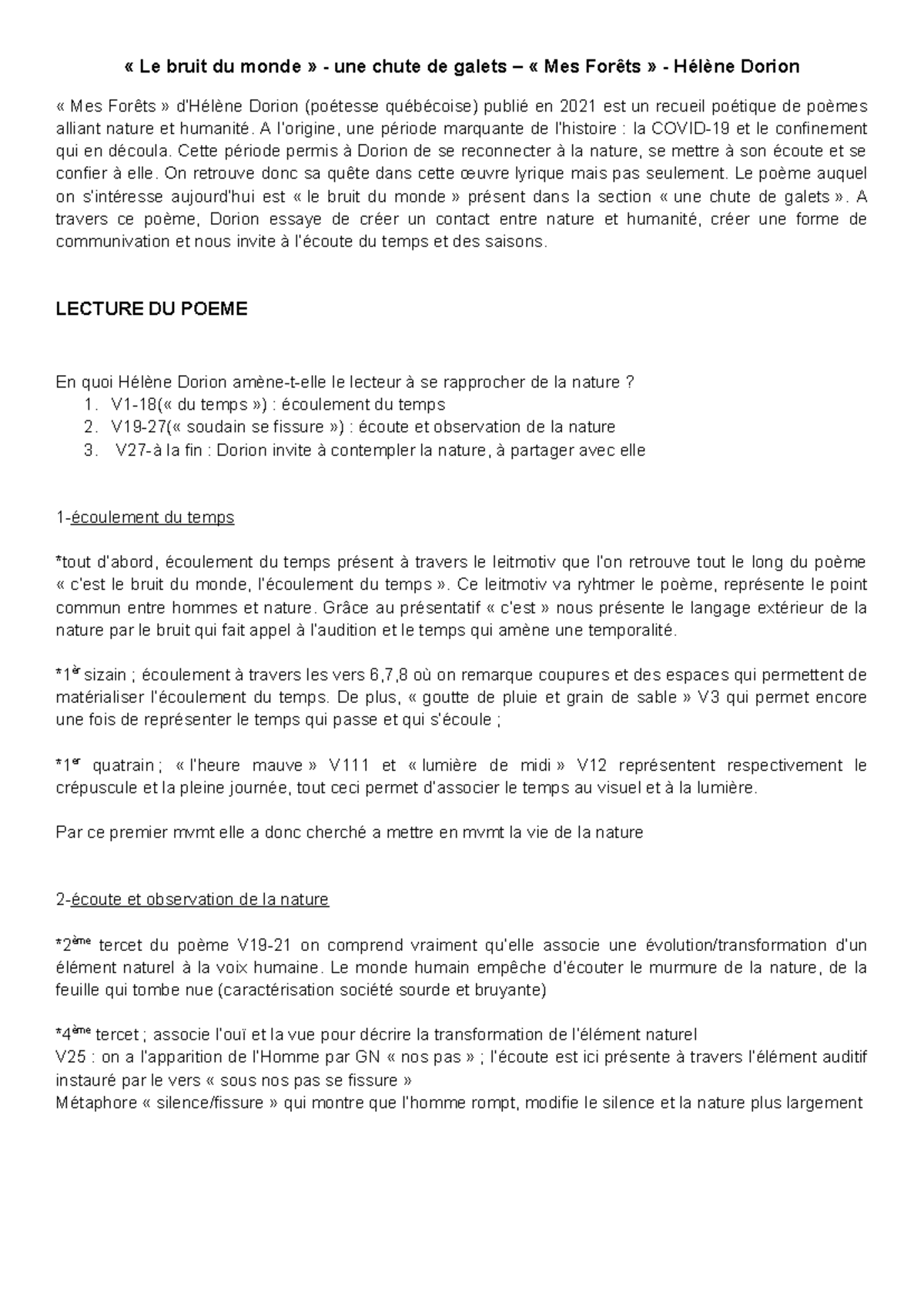 c'est le bruit du monde - « Le bruit du monde » - une chute de galets ...