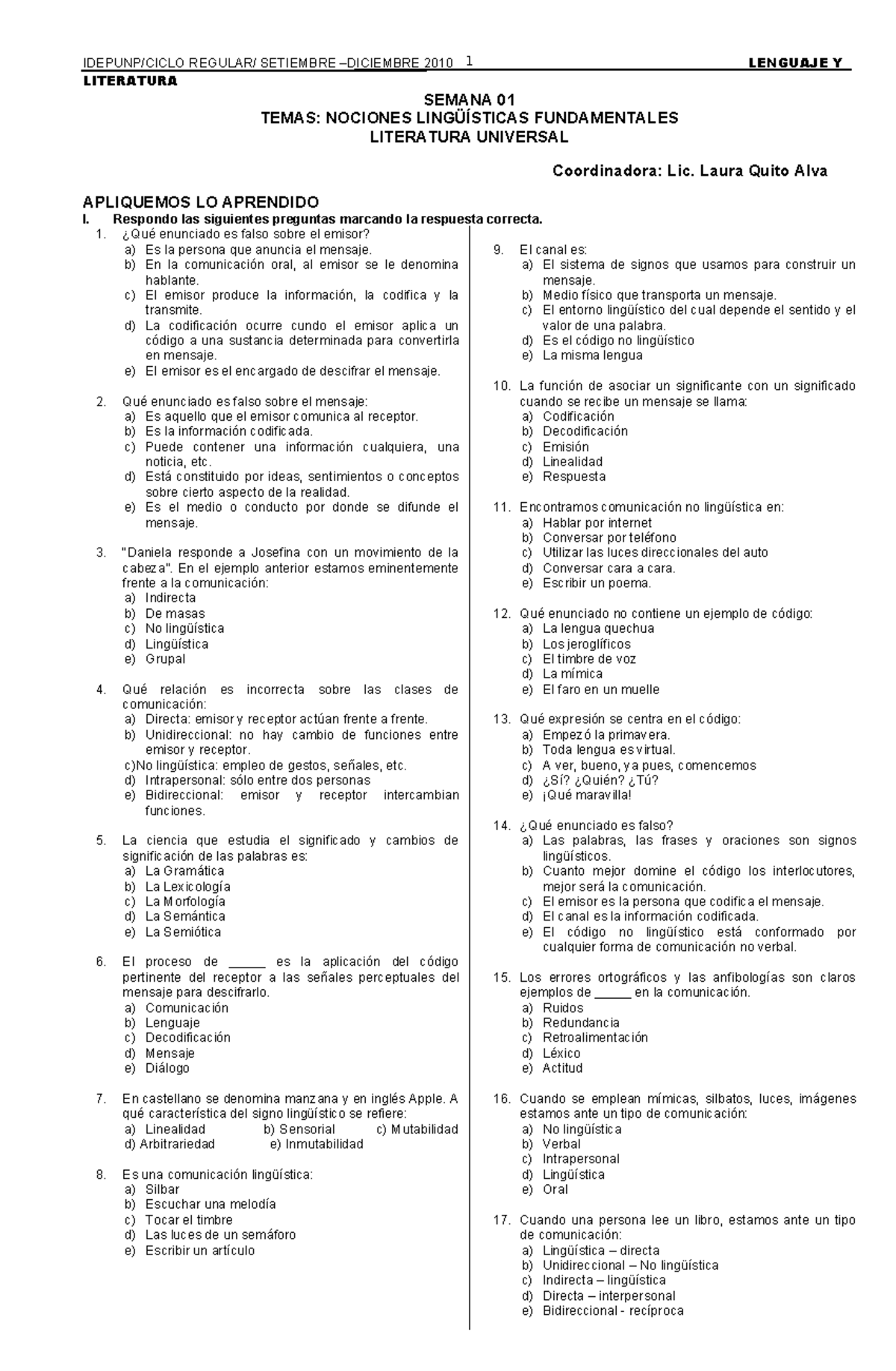 Lenguaje Y Literatura Laura Quito ALVA - IDEPUNP/CICLO REGULAR ...