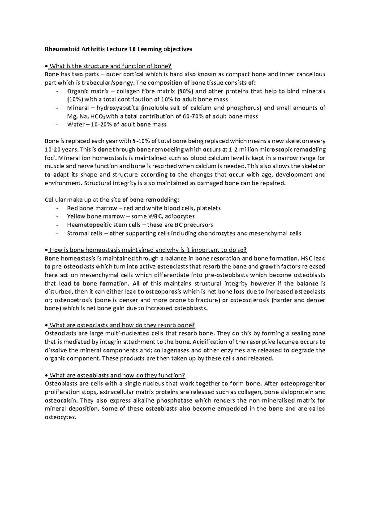 RA Lecture 10 Learning objectives - Warning: TT: undefined function: 32 Warning: TT: undefined ...