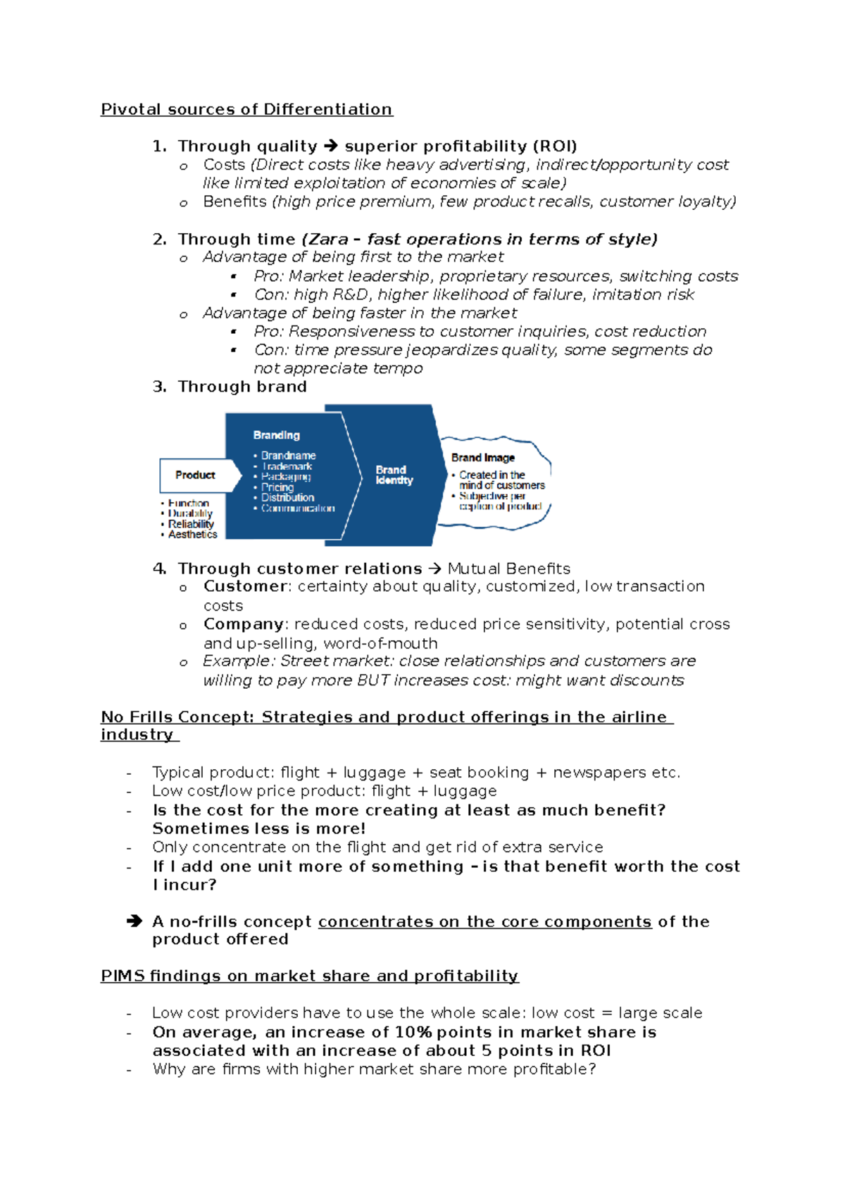 Pivotal sources of Differentiation - Pivotal sources of Differentiation ...