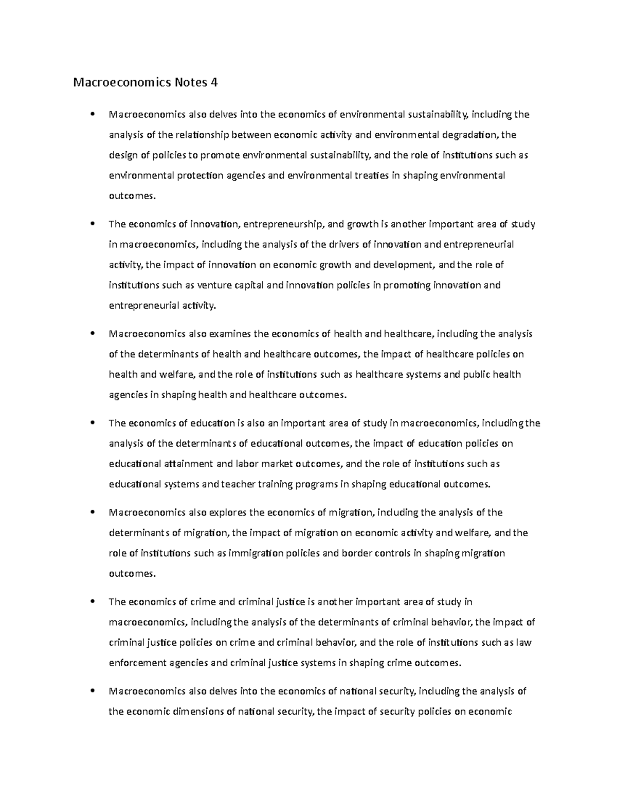 Macro Economics Notes 4 - Macroeconomics Notes 4 Macroeconomics also ...