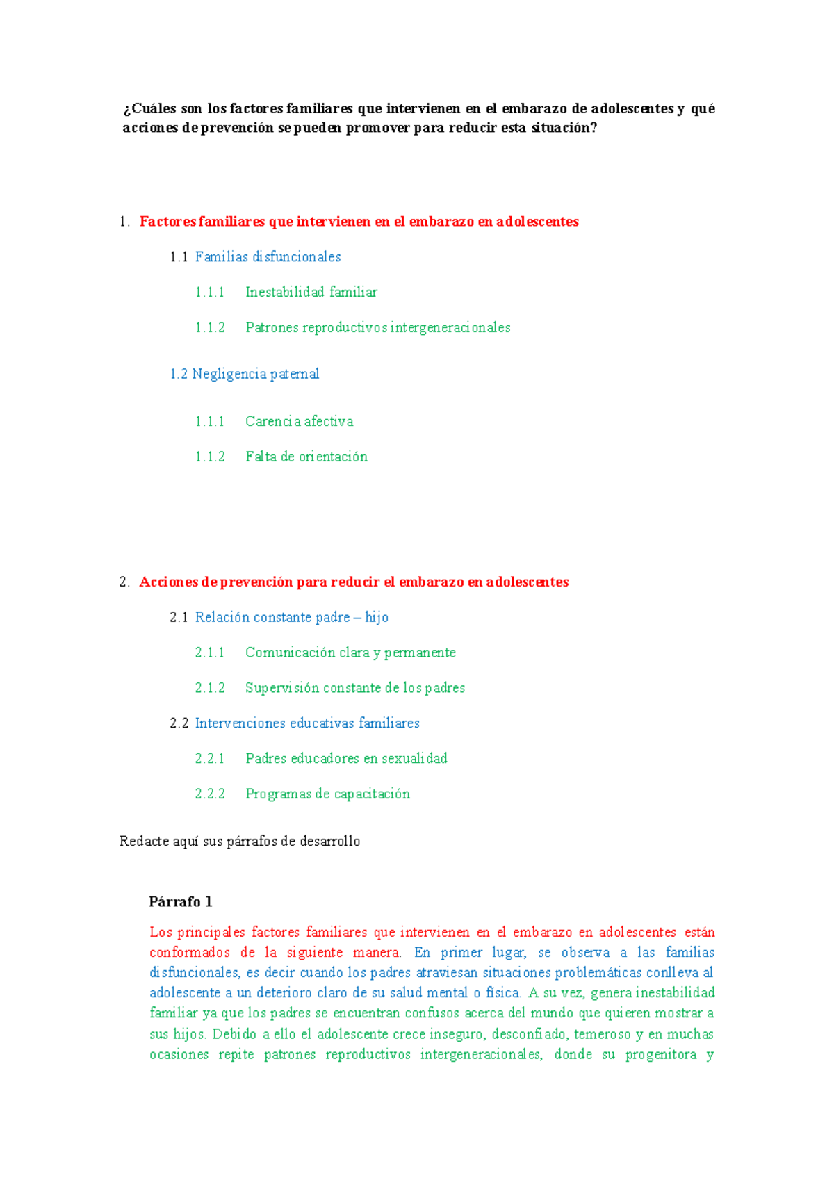 Ejemplo de párrafo causal esquema causal semana 5 comprensión y ...