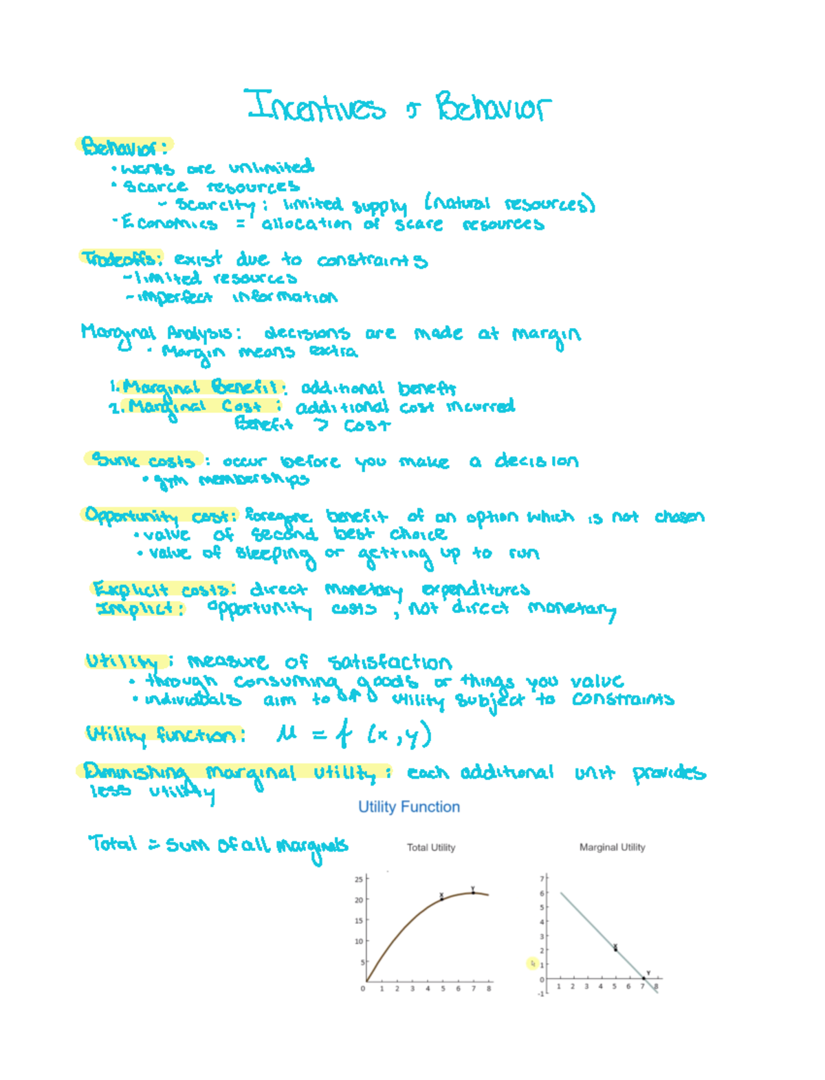 W2 - Hunter, Nicole Louise - Incentives Behavior Behavior wants are unlimited Scarce resources ...