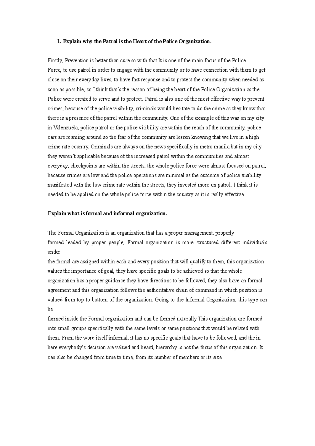 P15-16 - Lecture English Writing Chap 15-16 - Explain why the Patrol is ...