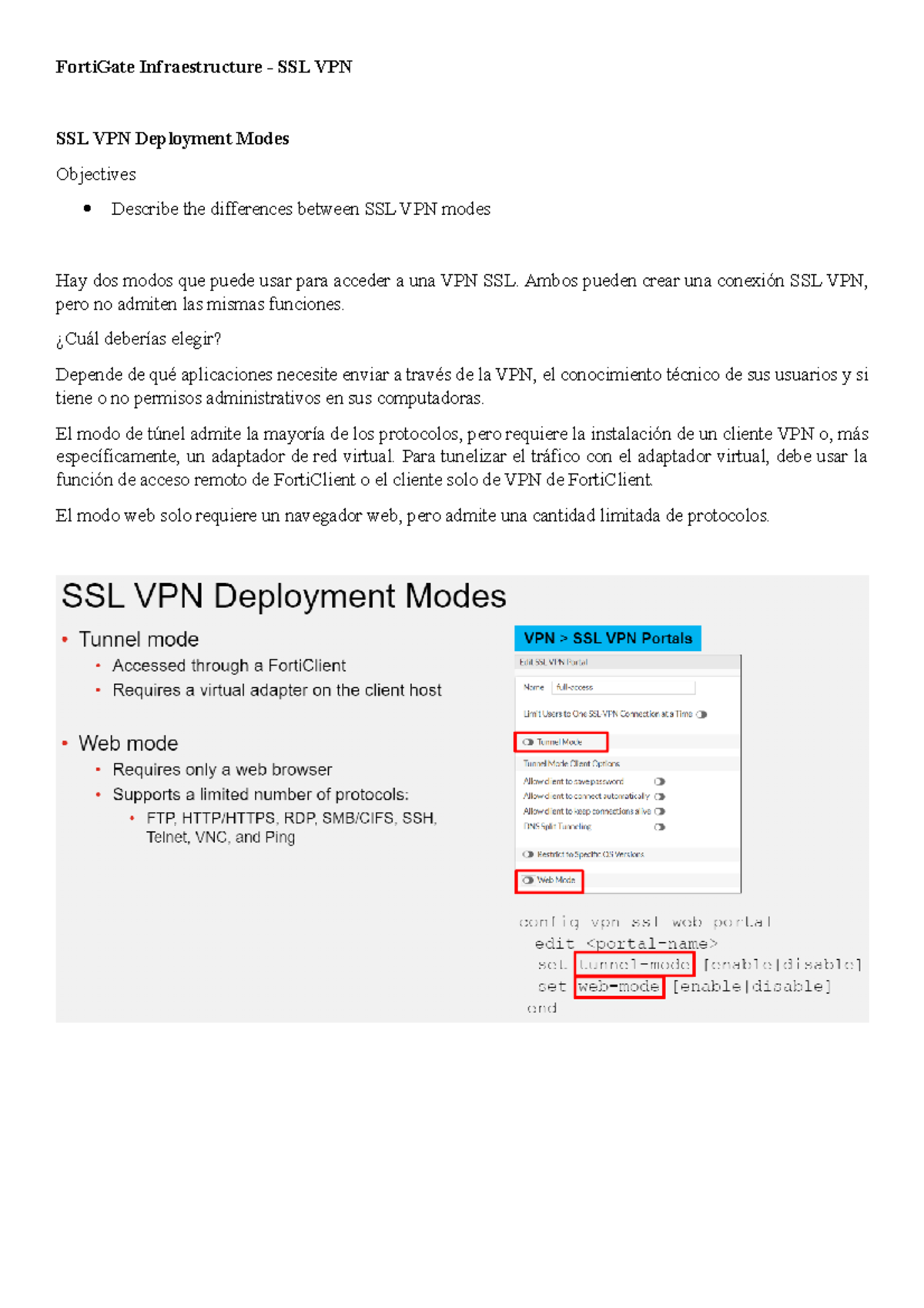 Forti Gate Infraestructure 05 SSL VPN - FortiGate Infraestructure - SSL ...
