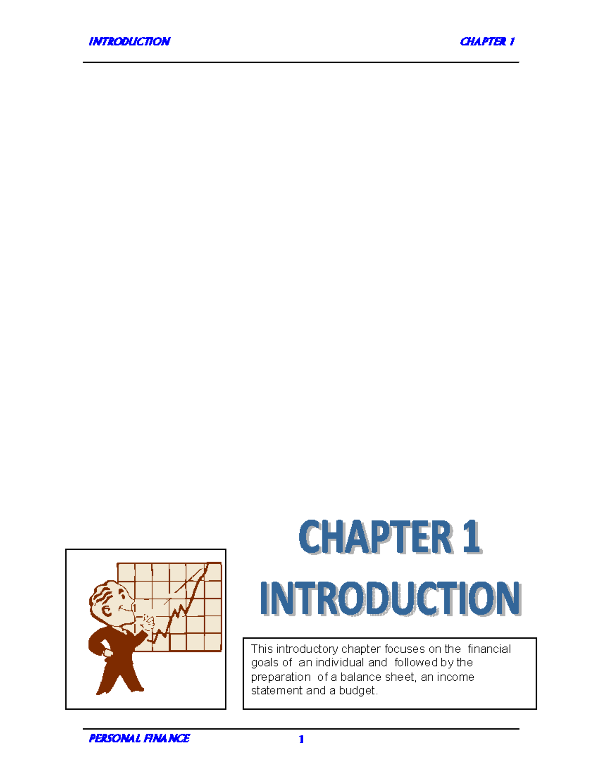 FIN533 Chapter 1 - Lecture notes 1 - This introductory chapter focuses ...