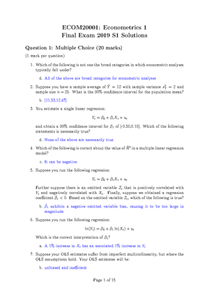 Sem1 2022 Final Exam - Student number: Semester 1, 2022 Department of ...