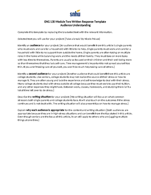 Module Four Persuasive Essay Outline Template - ENG 190 Module Four ...