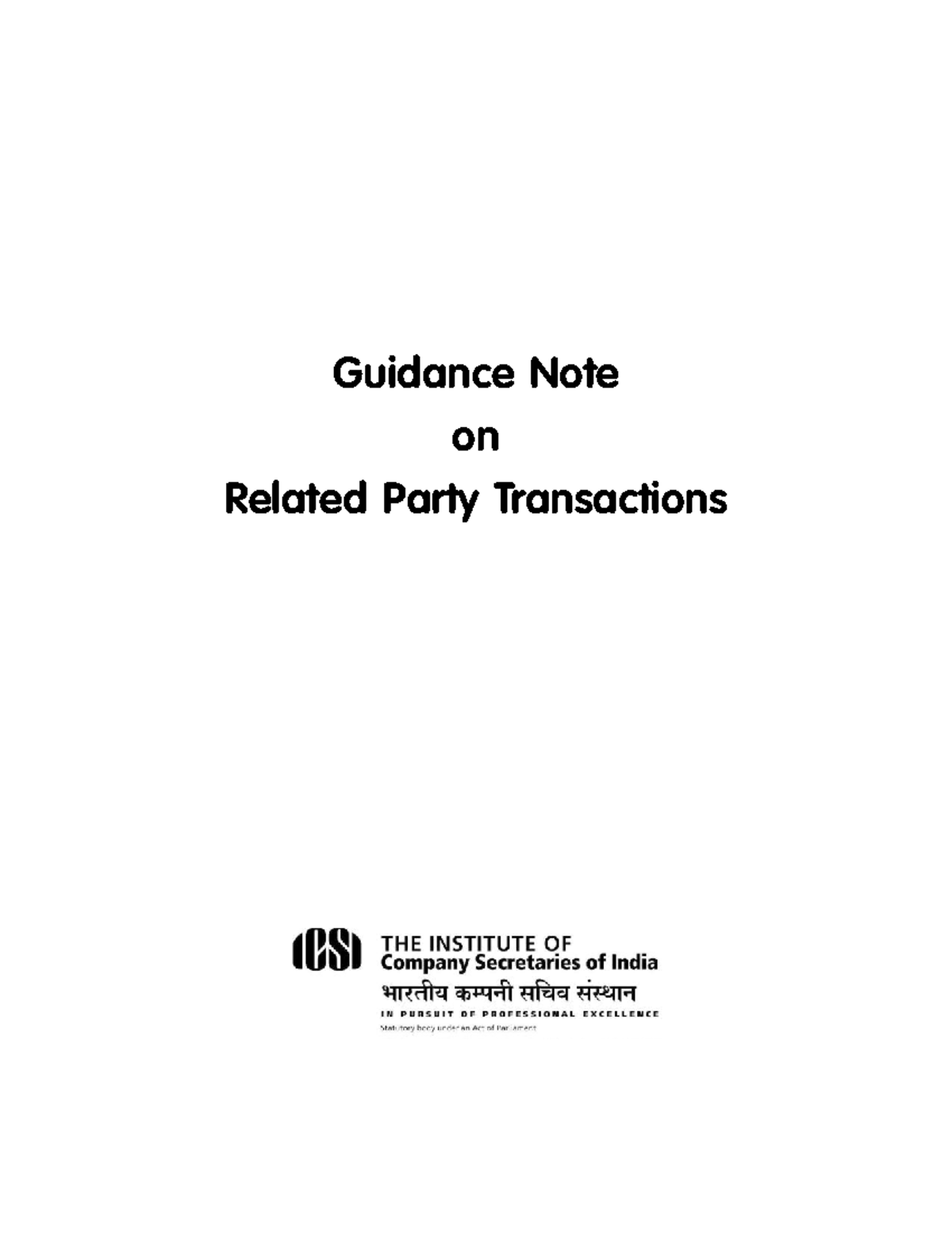 Guidance Note on RPTs 4-4-2019 - Guidance Note on Related Party ...