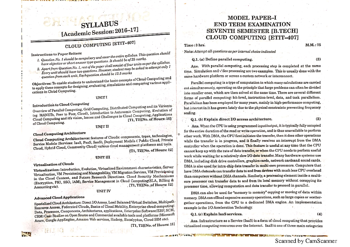 Cloud Computing Akash SEM 7 - Studocu