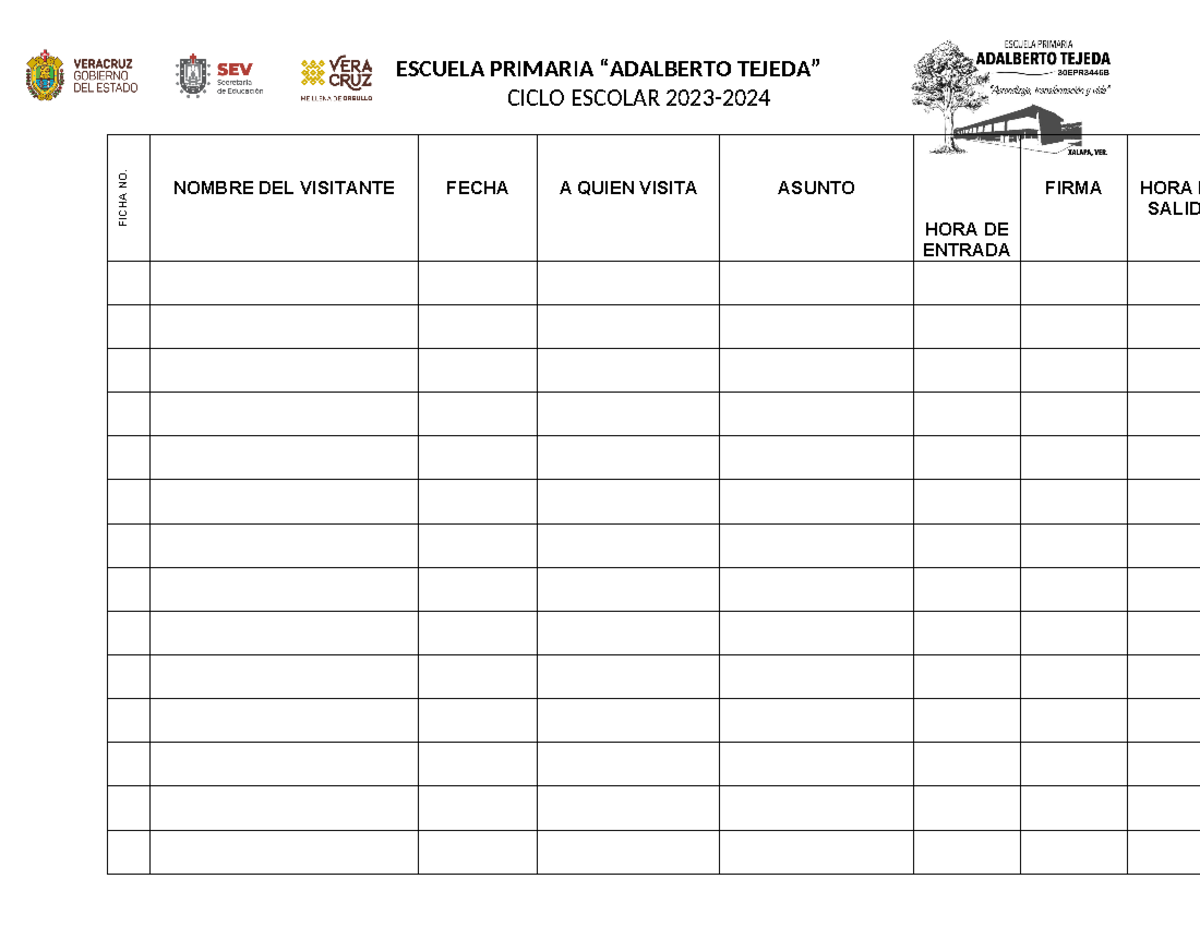 Registro visitantes - Administración de la Producción I - ESCUELA ...