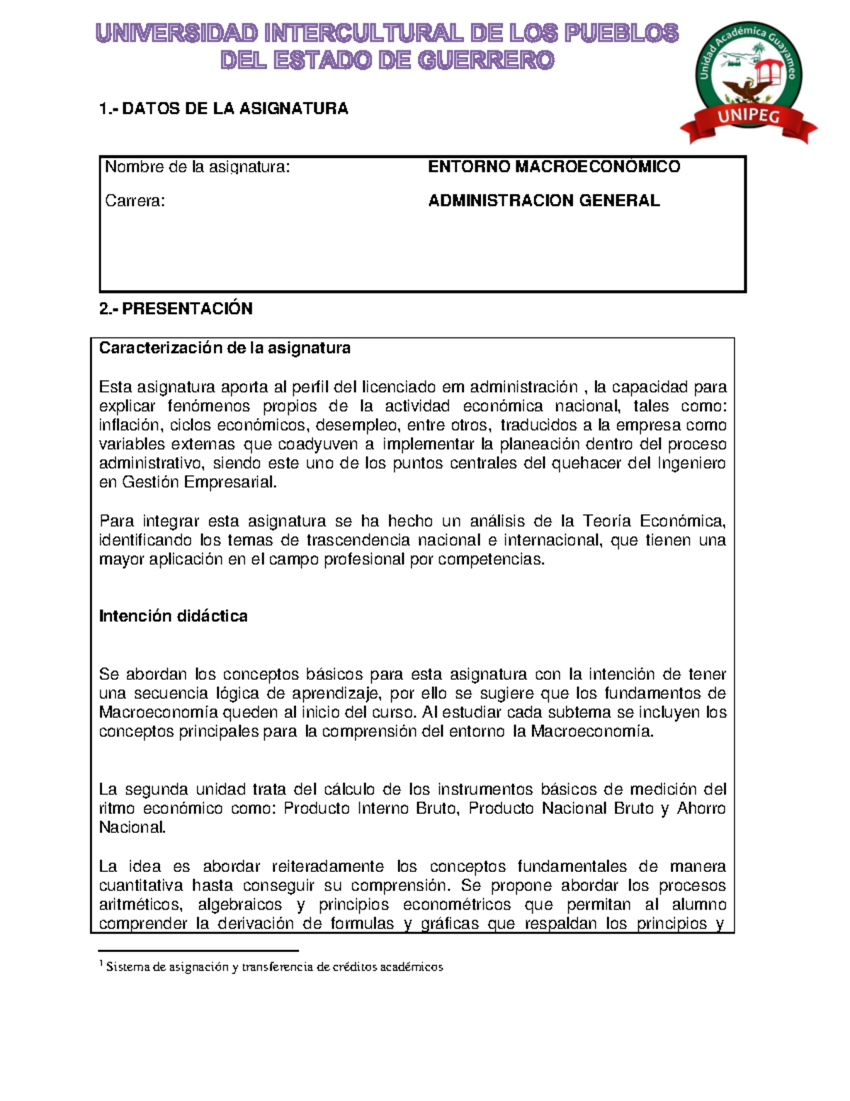 Entorno Macroeconomico (3er) - Nombre de la asignatura: ENTORNO MACROECONÓMICO Carrera: - Studocu