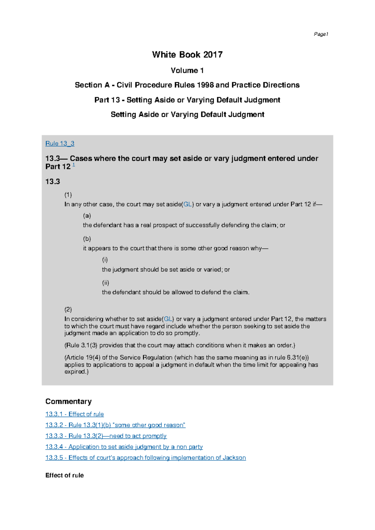 WLDoc 17-12-08 3 31 (PM) - White Book 2017 Volume 1 Section A - Civil ...