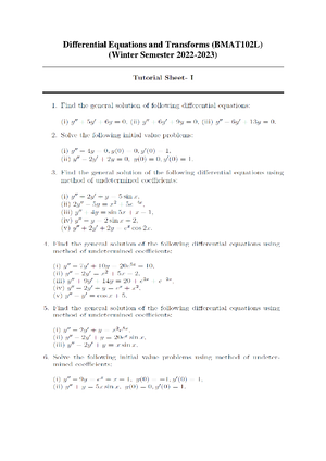 Module 1 ODE BMAT102L - Scanned by CamScanner Scanned by CamScanner ...