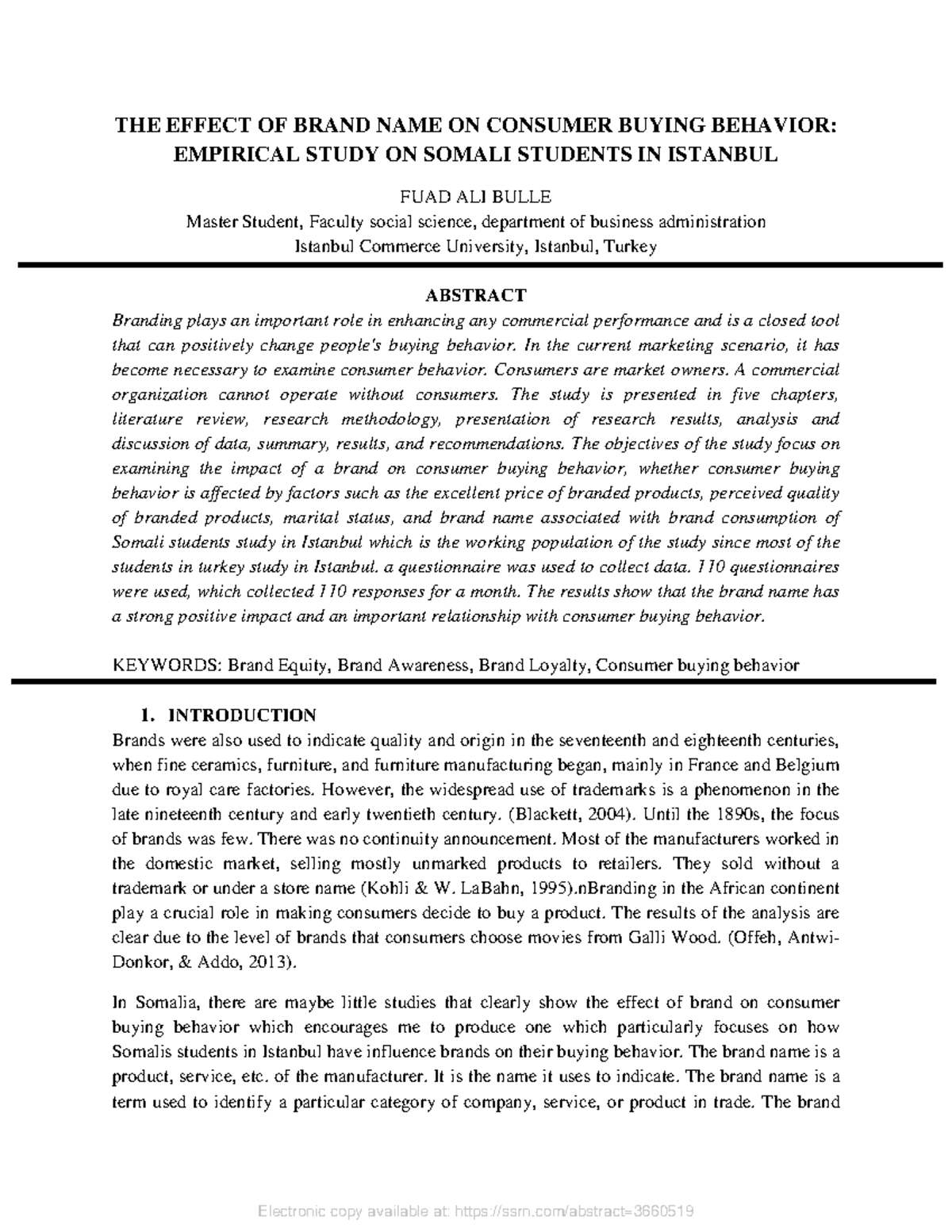 SSRN-id3660519 - Research Notes - THE EFFECT OF BRAND NAME ON CONSUMER ...