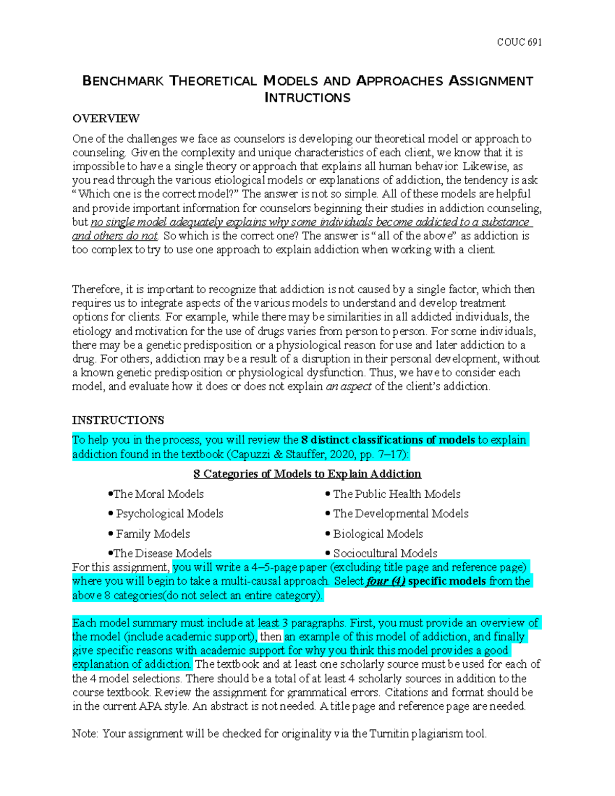 Intructions Theoretical Models and Approaches Assignment Instructions - Deprecated API usage ...