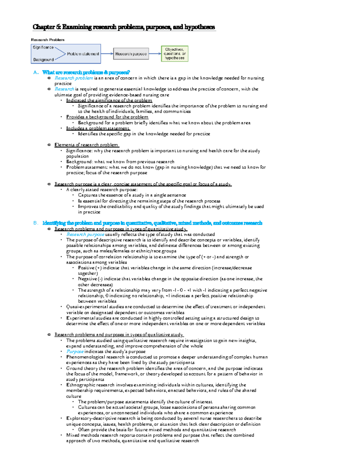 Chapter 5 - Professor Egan - Chapter 5: Examining research problems ...
