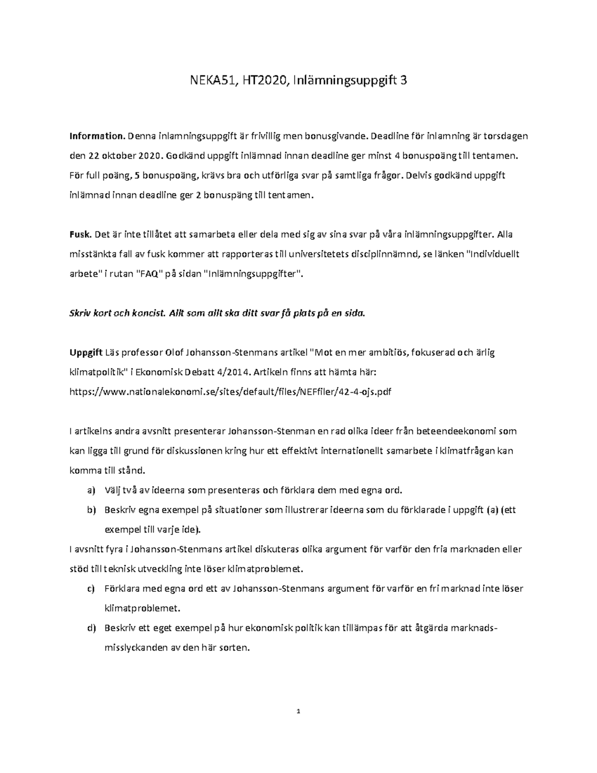 Inlämning 3HT20 - Warning: TT: undefined function: 32 NEKA51, HT20 20 , Inlämningsuppgift 3 ...