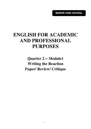 Personal Development - STEM strand for senior high school student ...