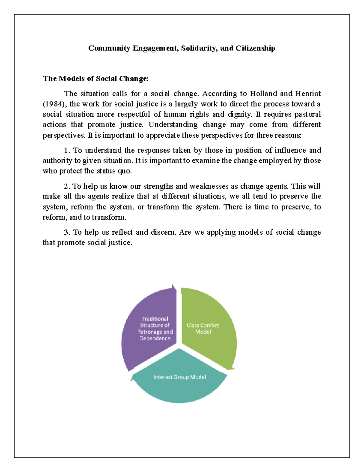 HSS 800 Additional exam coverage - Community Engagement, Solidarity ...