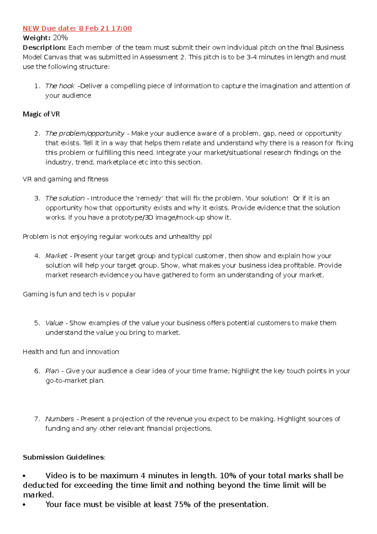 NEW Due date - notes and definitions - NEW Due date: 8 Feb 21 17 ...