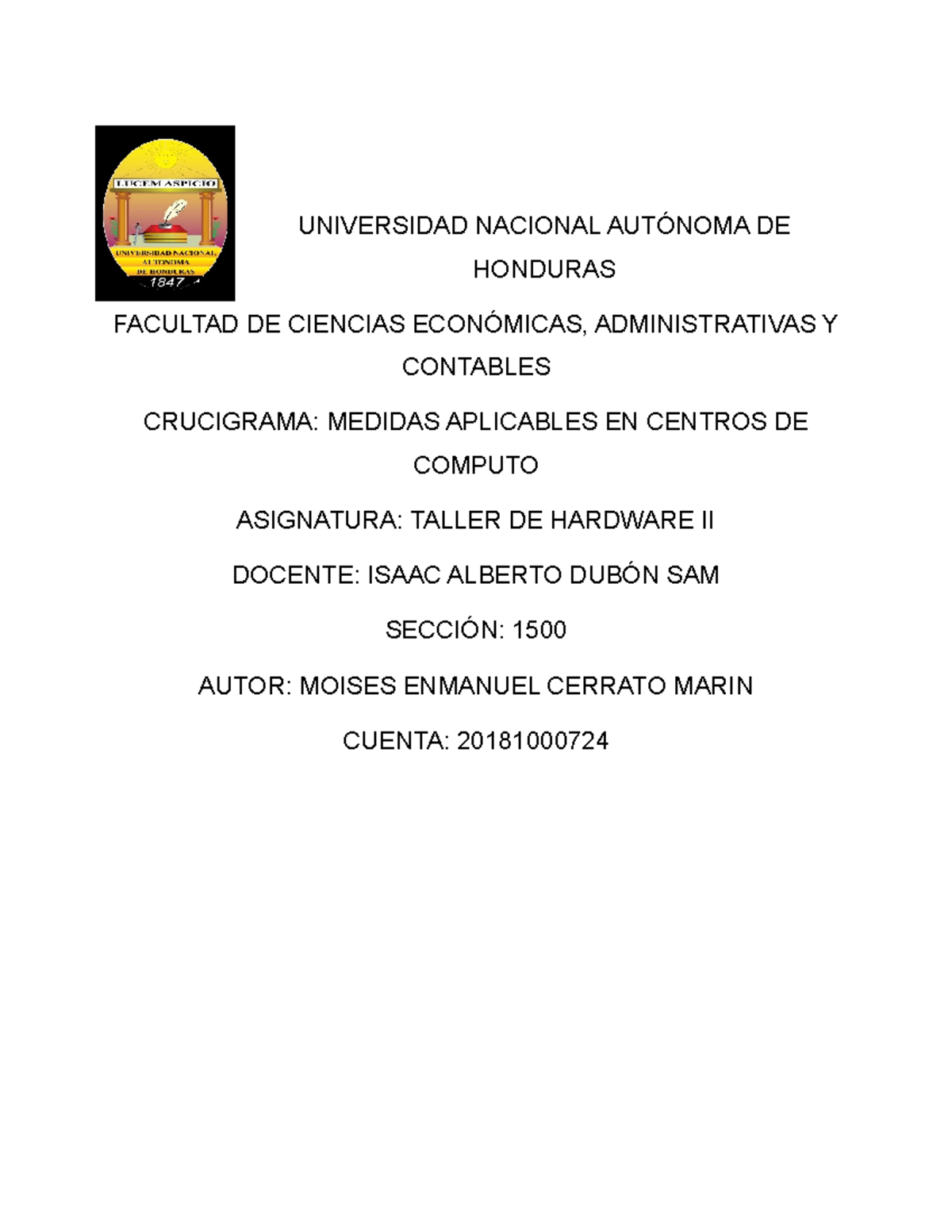 Crucigrama Medidas Aplicables en Centros de Computo - UNIVERSIDAD ... Crucigrama Medidas Aplicables en Centros de Computo - UNIVERSIDAD ...