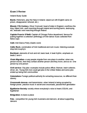 Mus 152 - Exam 2 - Lecture notes and review for MUS 152 Exam 2 - A ...