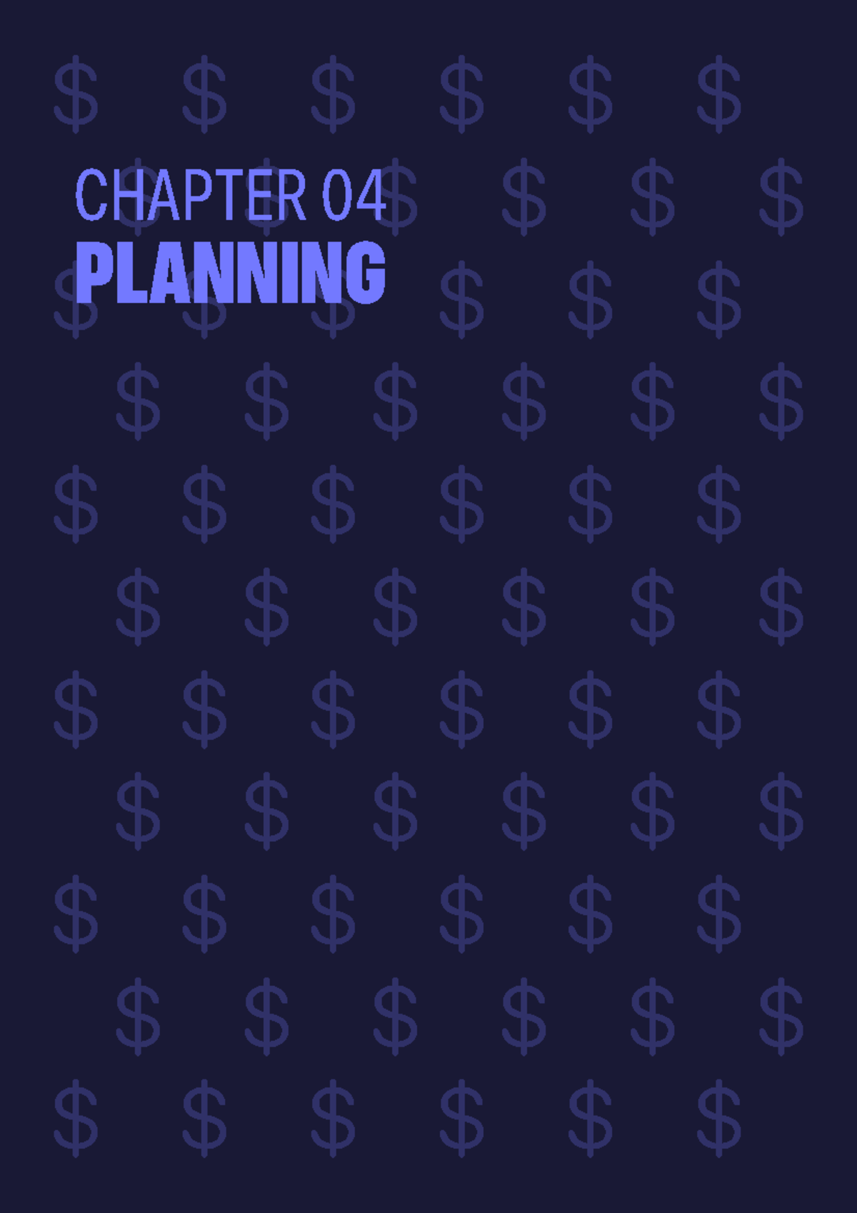 4. Planning - Contains notes for the fourth chapter of business studies